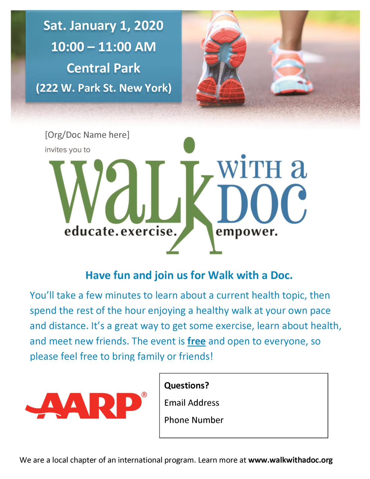 AARP Walk with a Doc Materials – Walk with a Doc